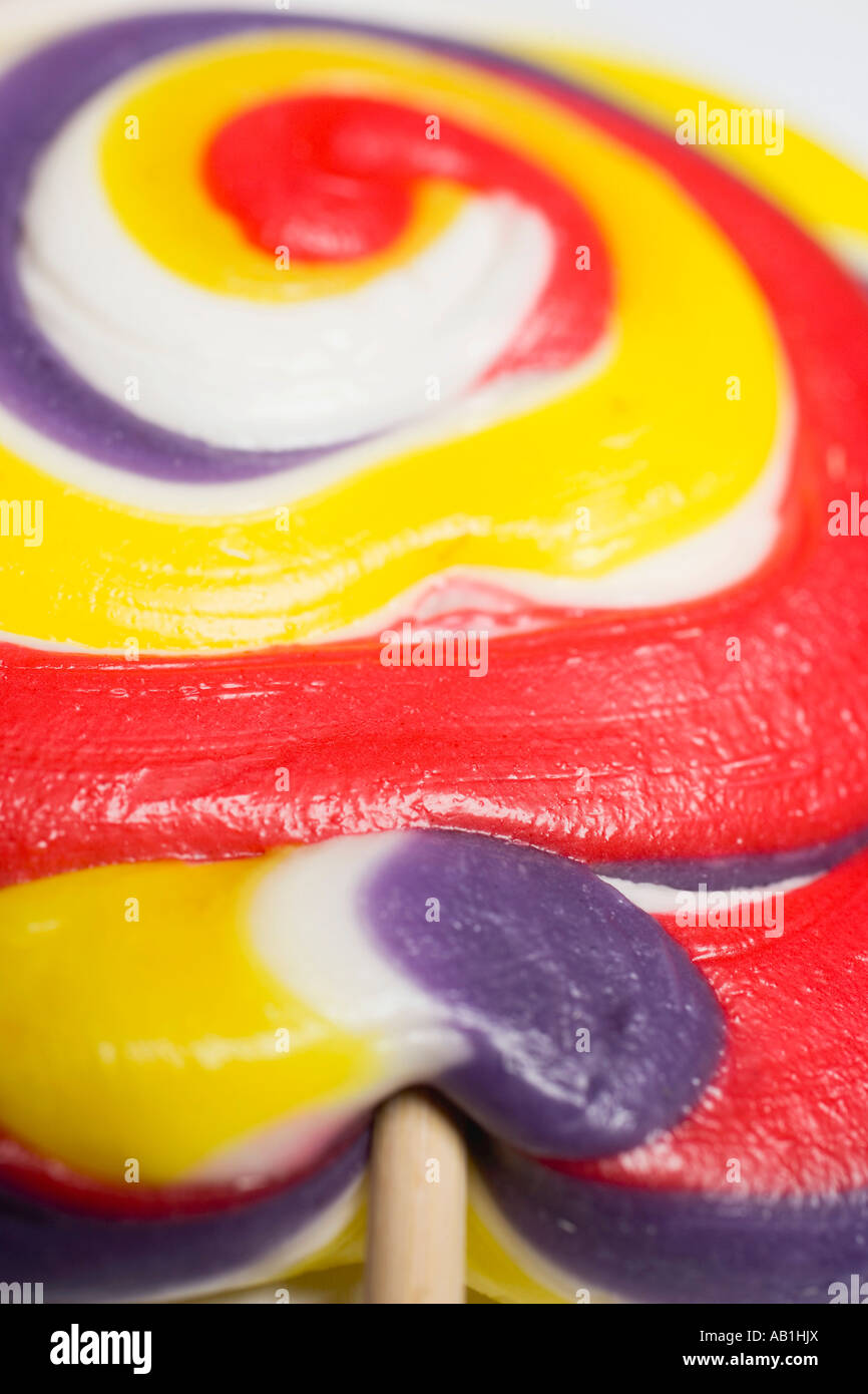 Coloured lollipop detail FoodCollection Stock Photo - Alamy