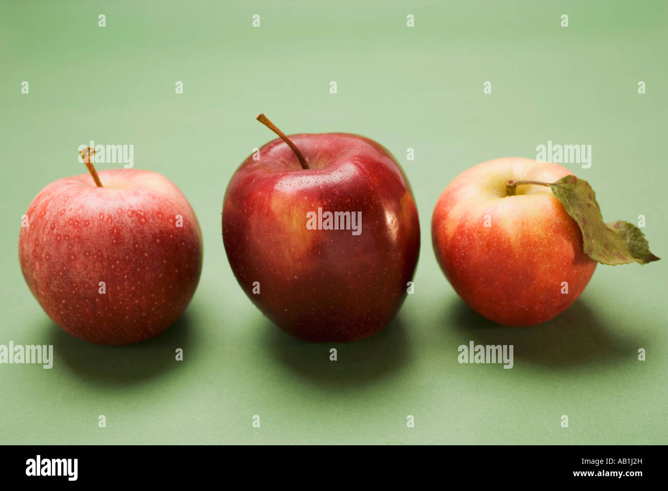 Three red apples varieties Stark and Elstar FoodCollection Stock Photo ...