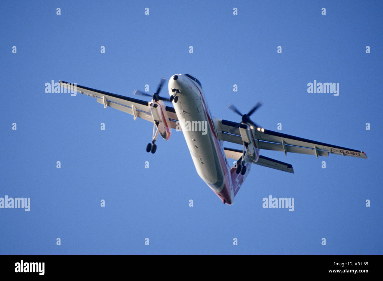 DeHavilland DHC 8 Dash 8 turbo prop airplane British Columbia Canada ...