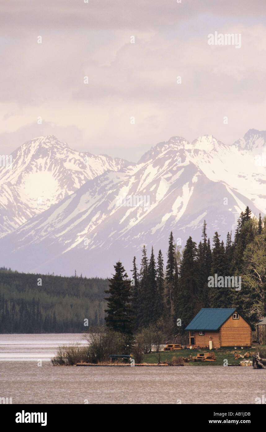 Cabin at Chapman Lake BC Stock Photo - Alamy