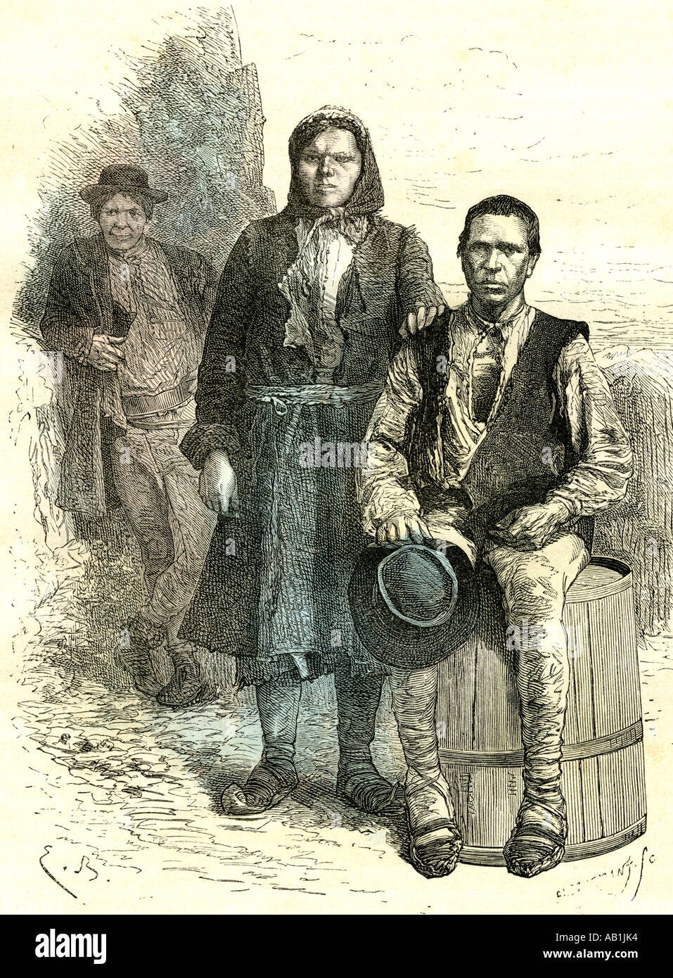 Cici man woman hat Italy 19th century Stock Photo - Alamy