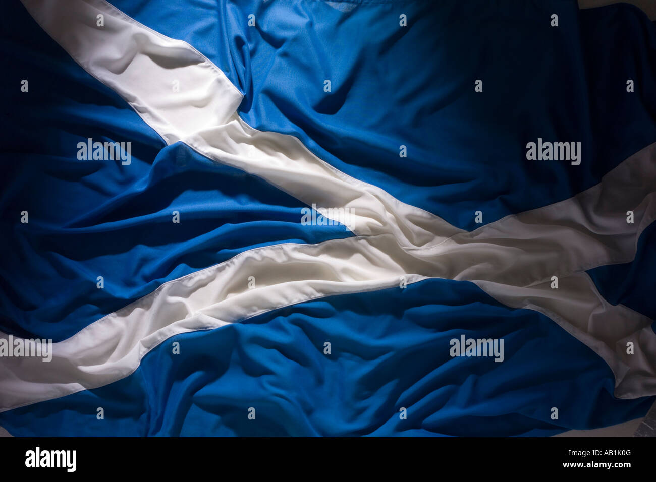 Scottish Saltire flag with ripples Stock Photo - Alamy