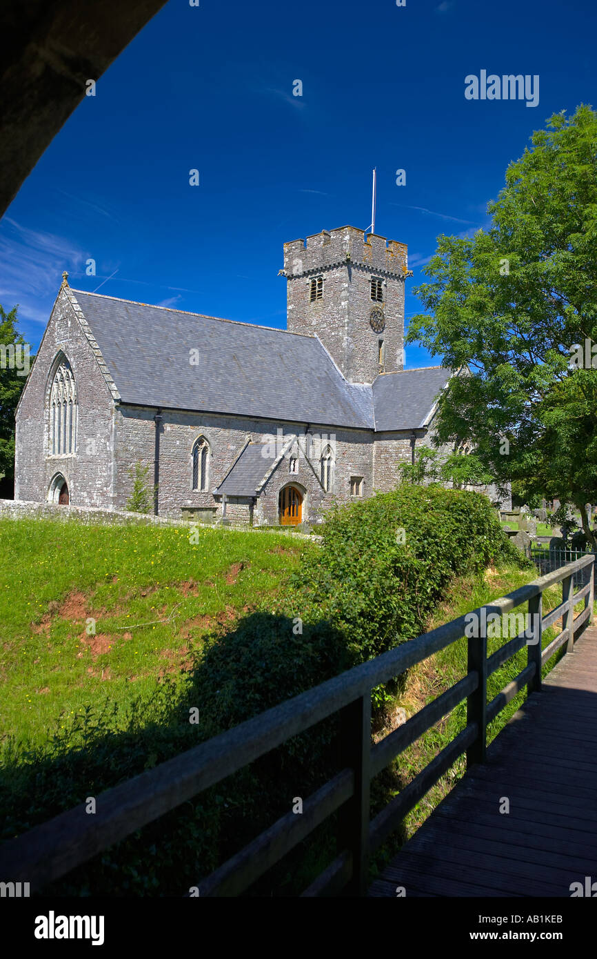 Church viewed from Coity Castle, South Glamorgan, Wales, UK Stock Photo ...