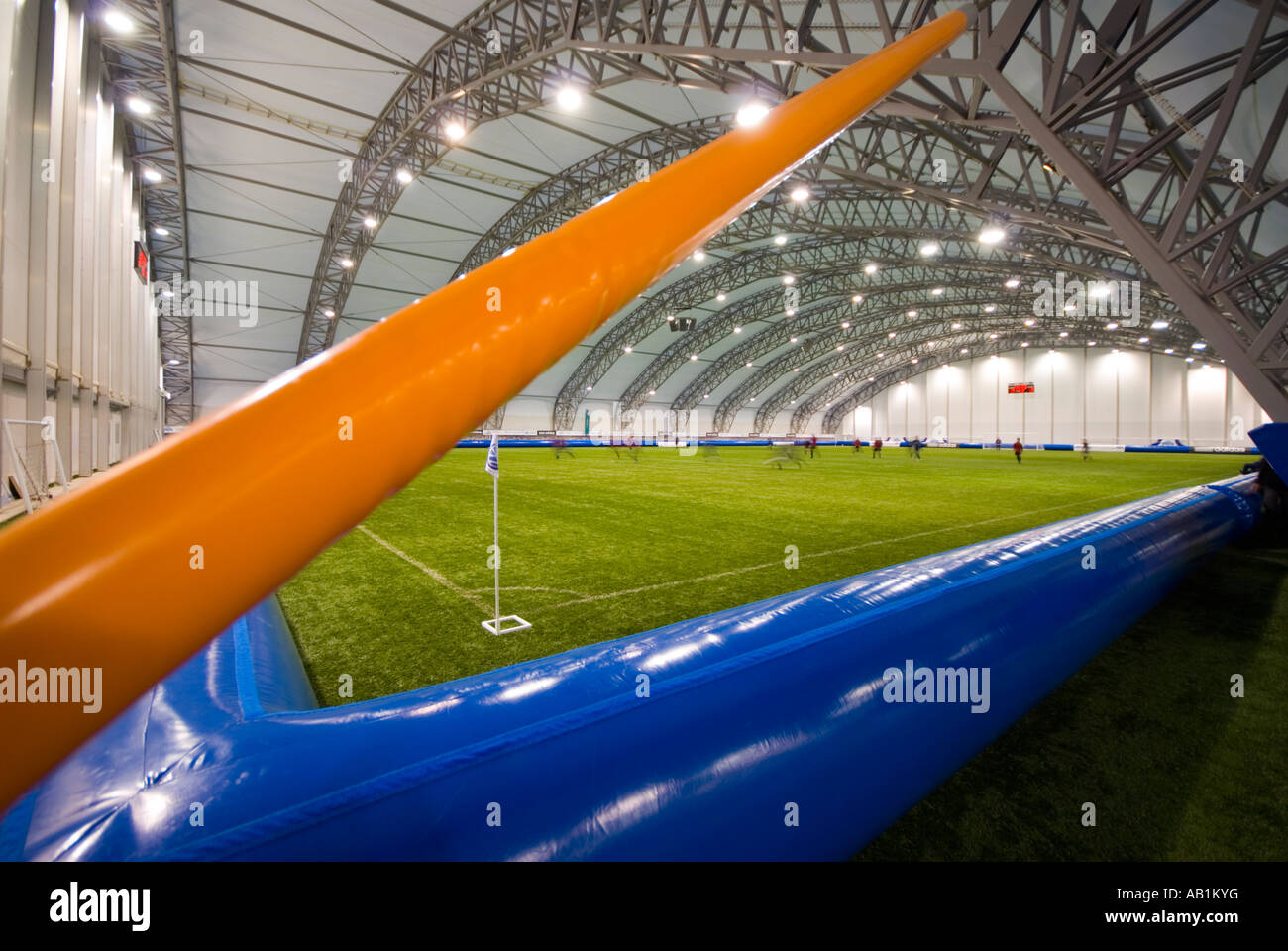 David Beckham sports academy indoor football pitch Stock Photo - Alamy