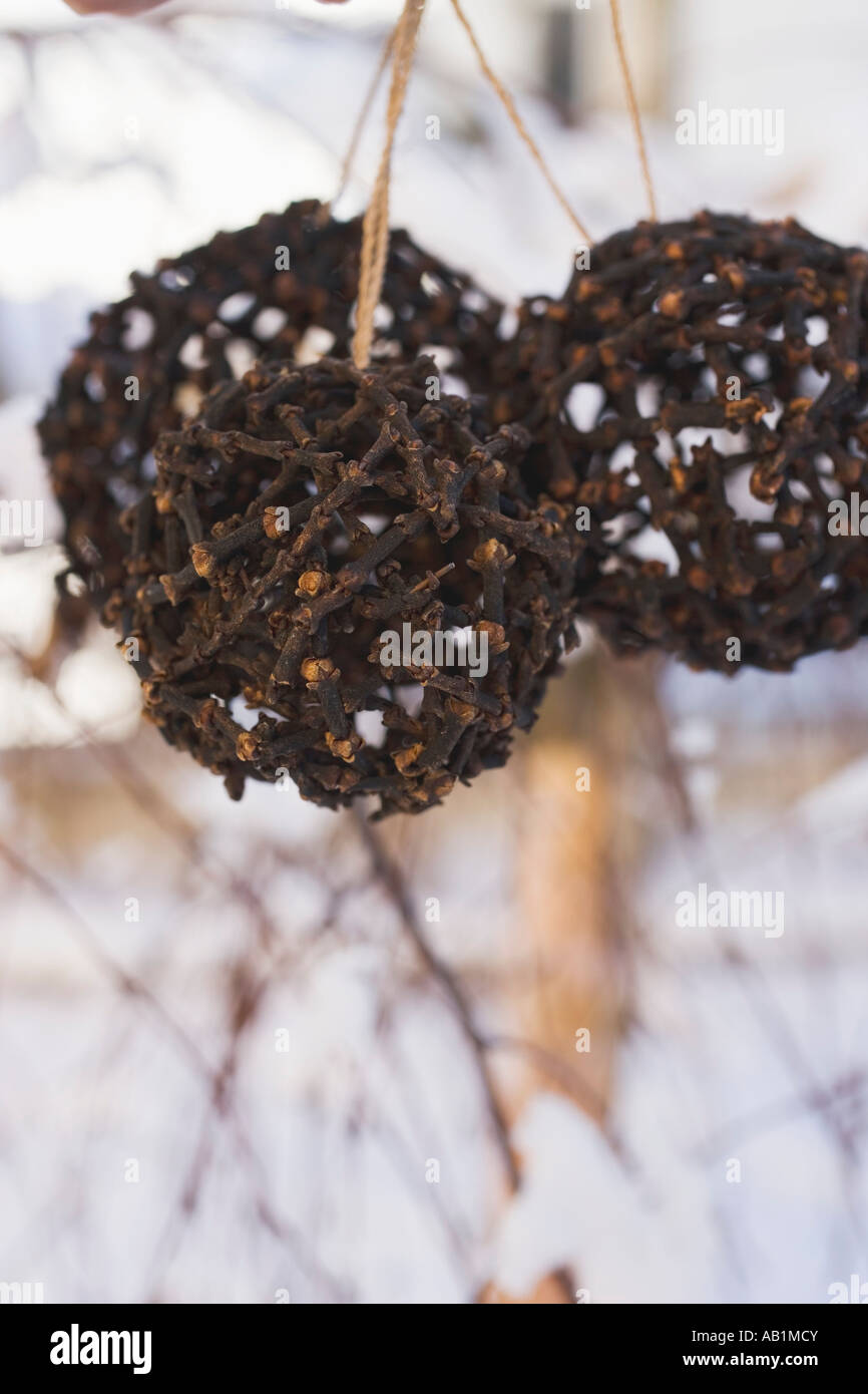 Balls of cloves to hang on the Christmas tree FoodCollection Stock ...