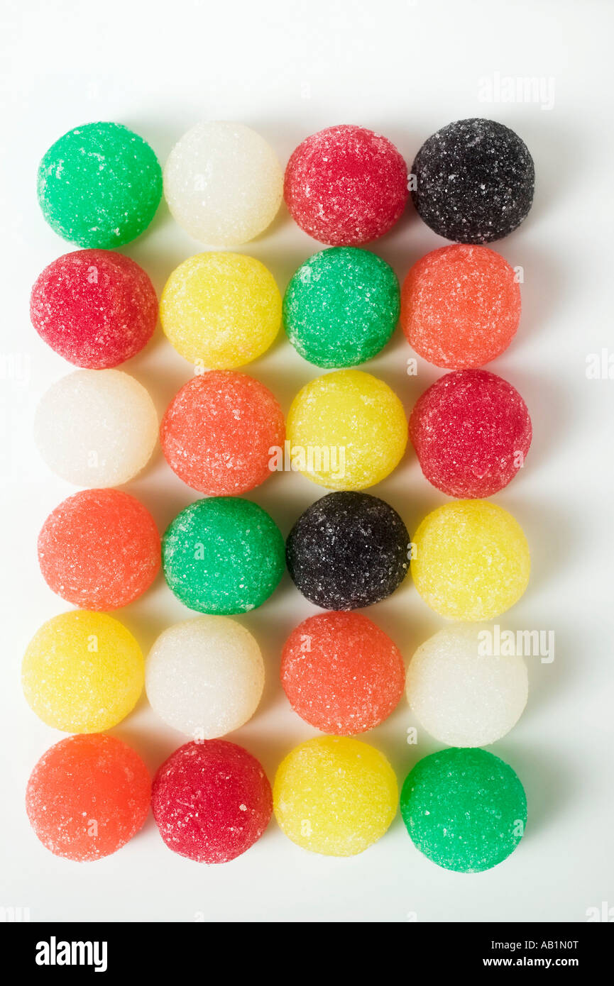 Many coloured jelly sweets in rows FoodCollection Stock Photo - Alamy