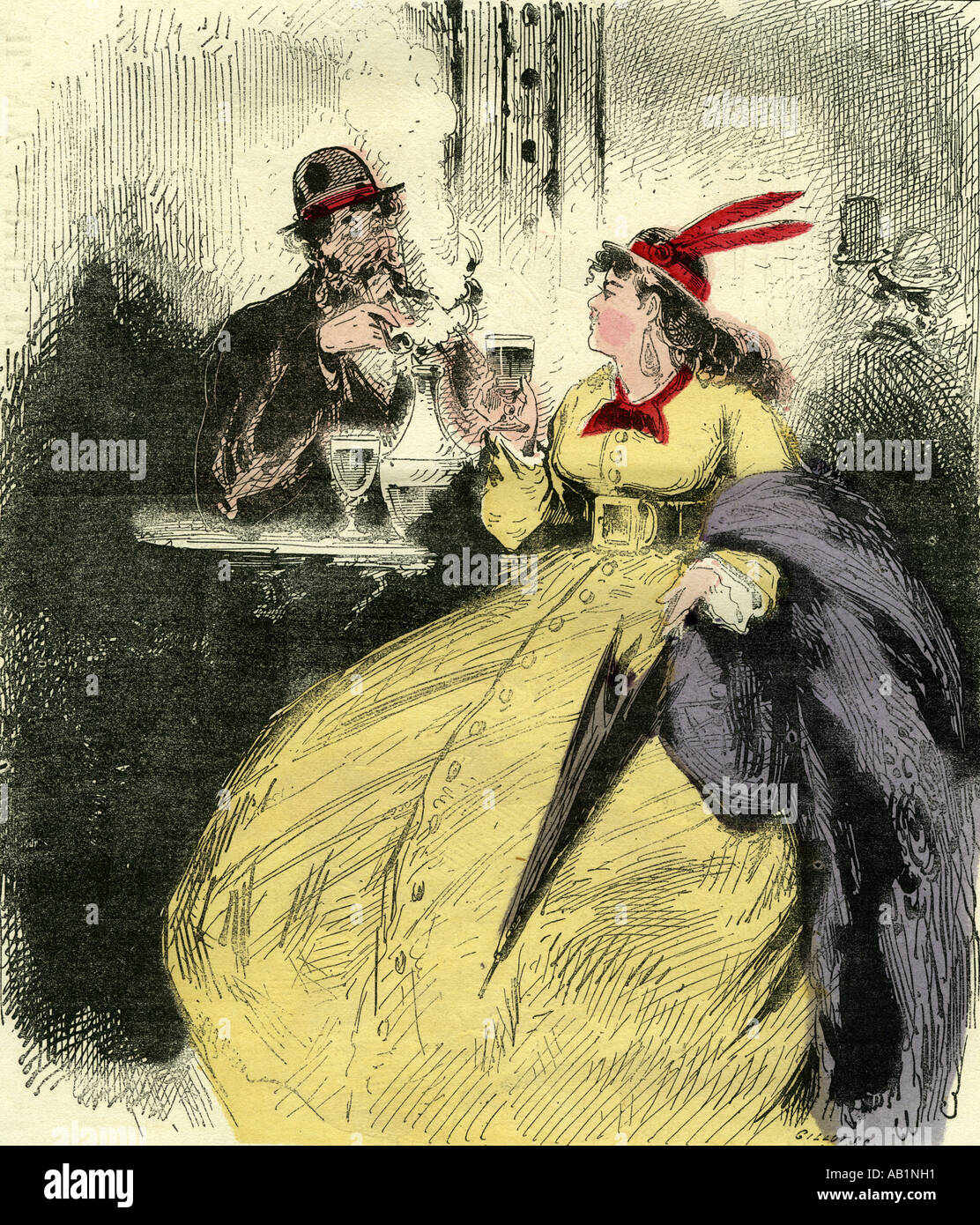 Paris France 1864 in the Pub Stock Photo - Alamy