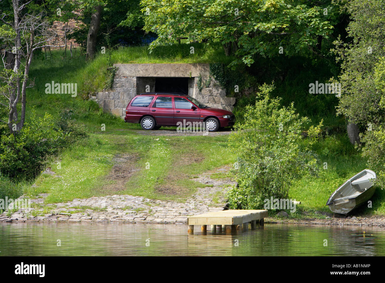 Wooden small boat slipway hi-res stock photography and images - Alamy