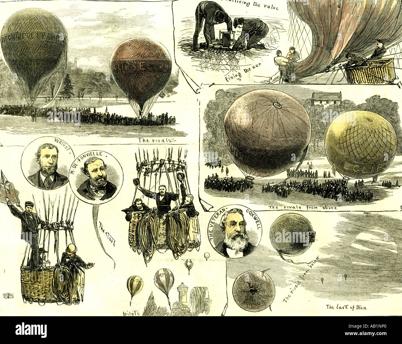 International Balloon Contest 1880 London UK Stock Photo - Alamy