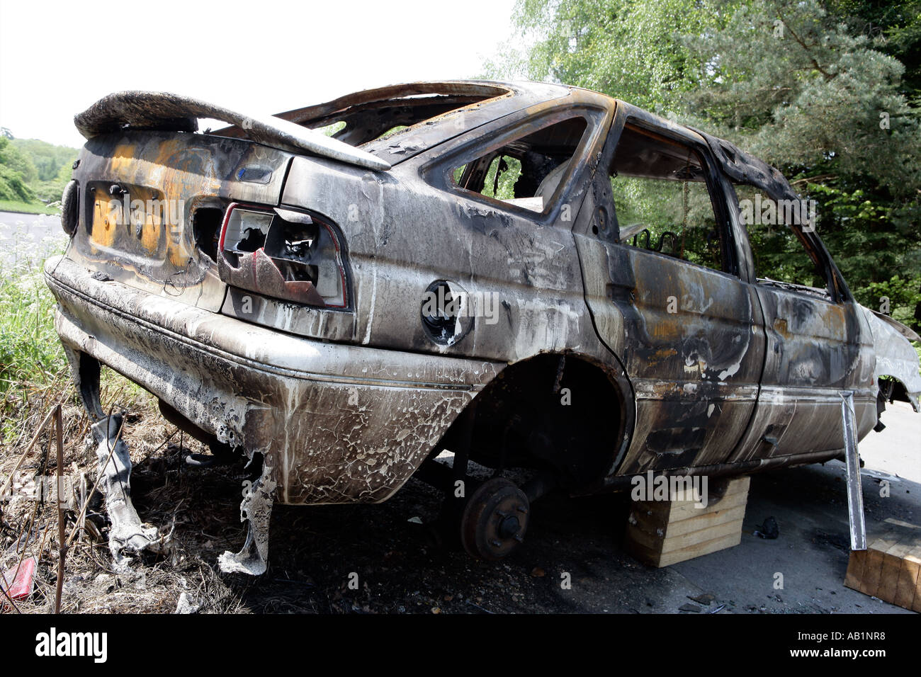 Burnt Out Vehicle Stock Photo - Alamy