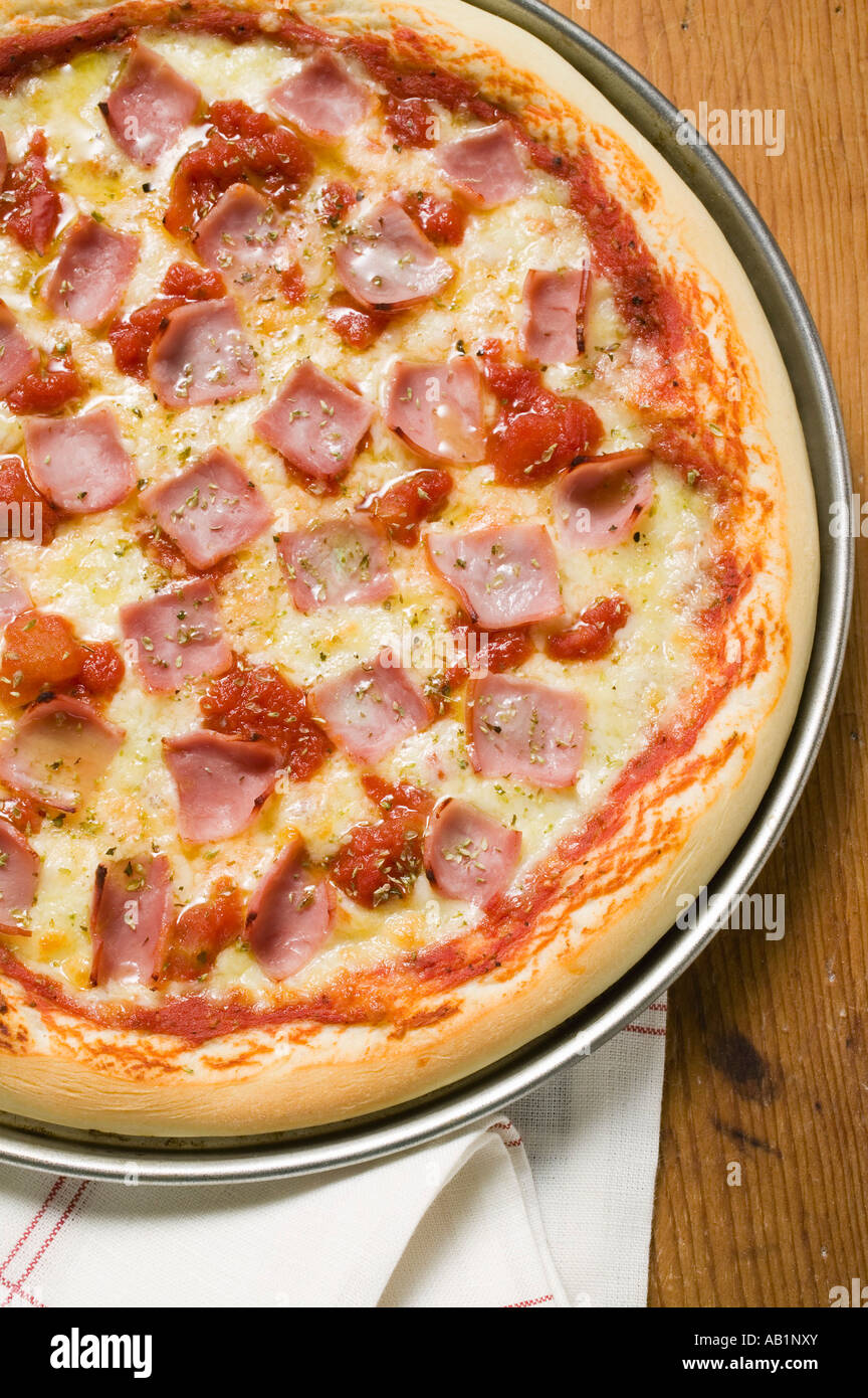 Ham cheese tomato pizza foodcollection hi-res stock photography and ...