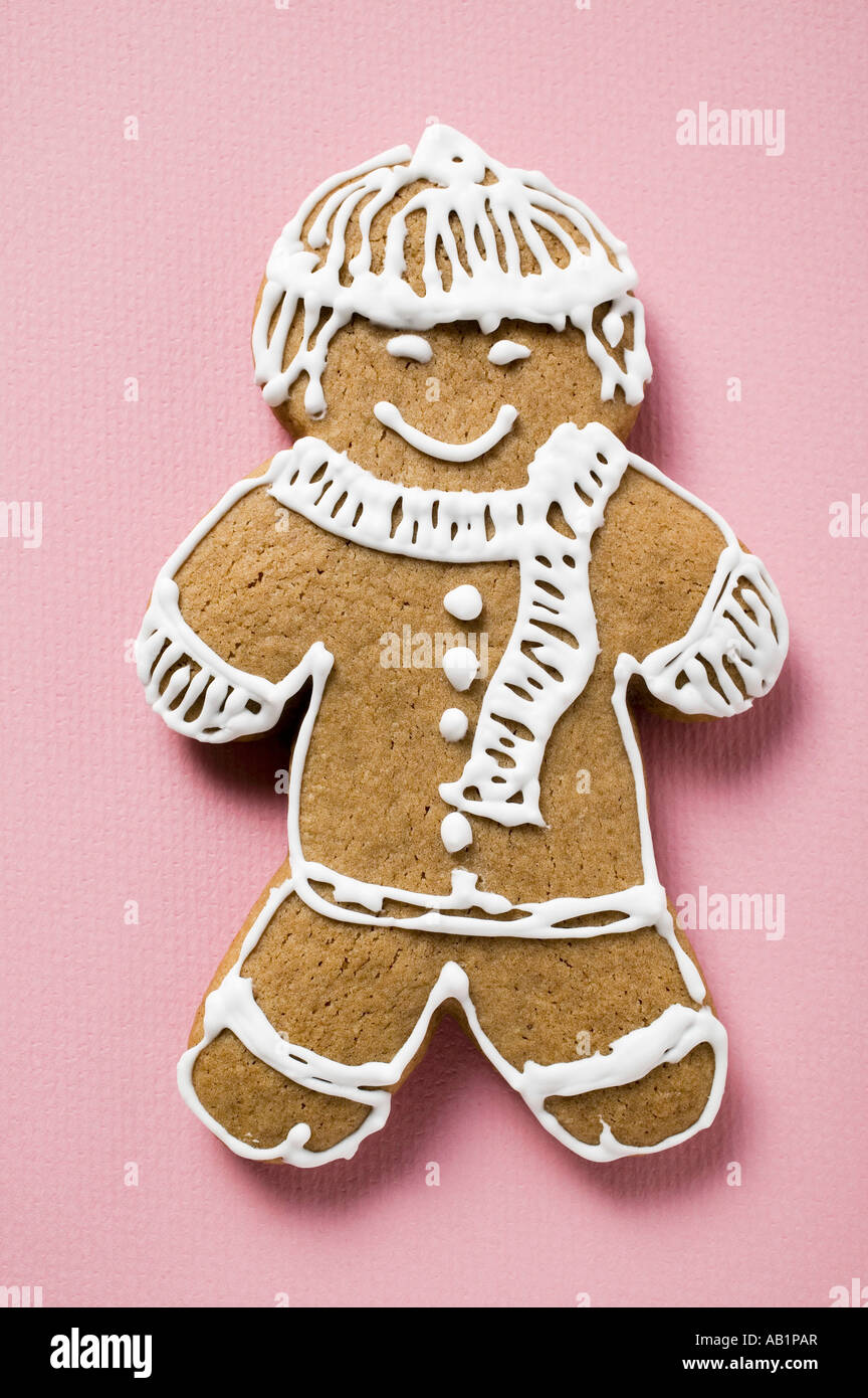 Gingerbread man decorated with white icing FoodCollection Stock Photo ...