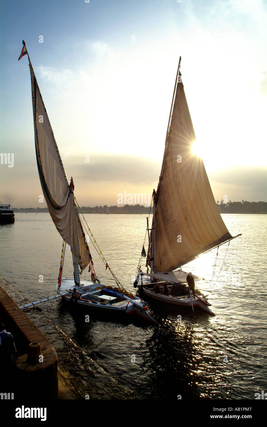 Egypt, Africa, Luxor ,nile,feluccas Stock Photo - Alamy