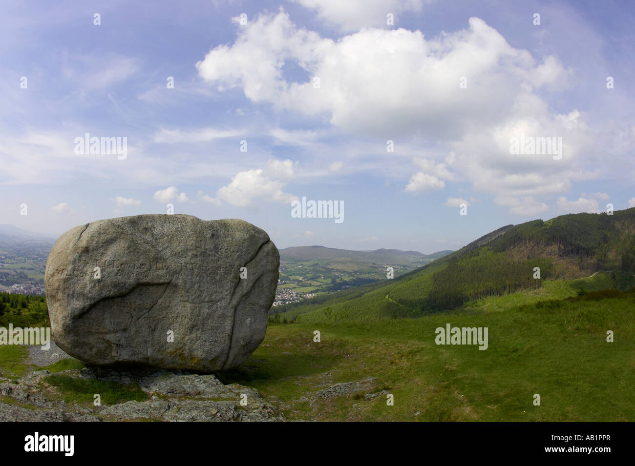 The cloughmore stone and surrounding hillsides near Slieve Martin ...