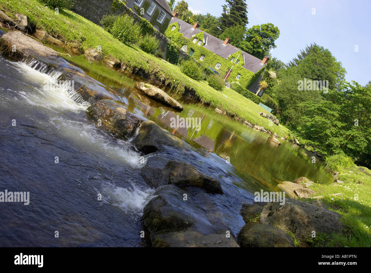 The river Kilbroney in the village of Rostrevor county down Stock Photo ...