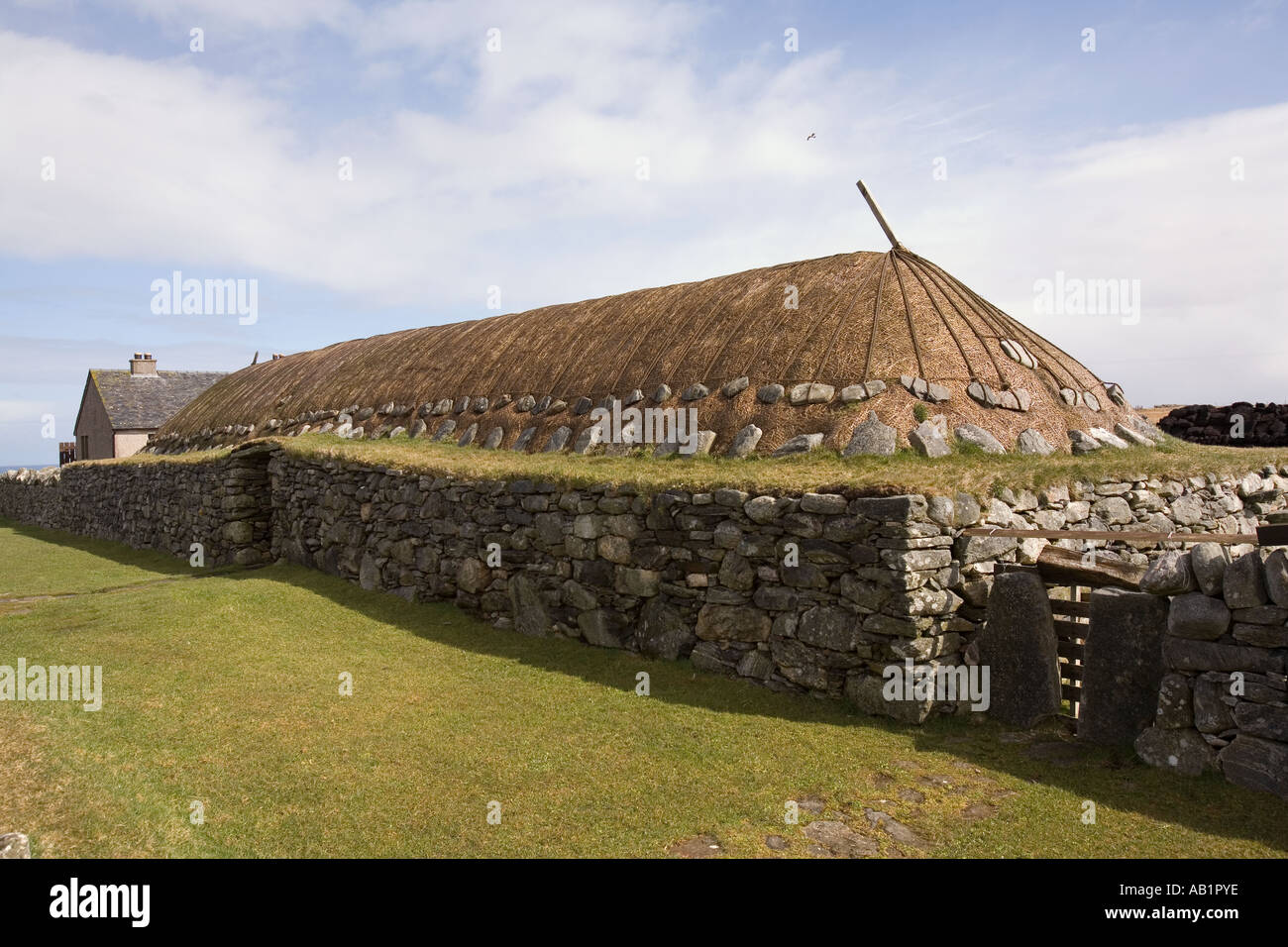 UK Scotland Western Isles Outer Hebrides Lewis Arnol blackhouse museum ...