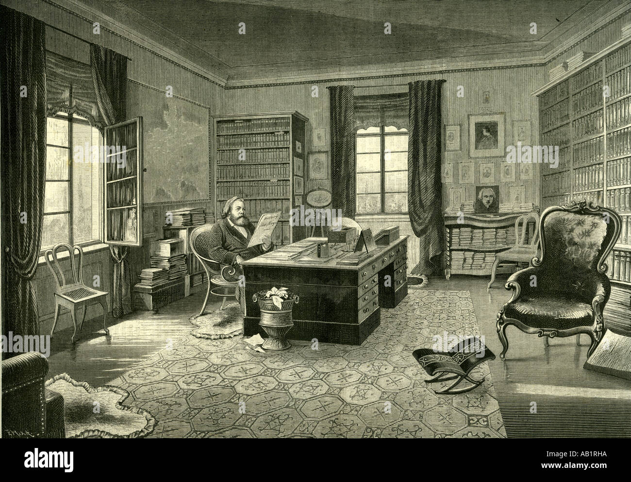 Ferdinand Freiligrath study arbeits zimmer Austria 19th century Stock ... Ferdinand Freiligrath study arbeits zimmer Austria 19th century Stock ...
