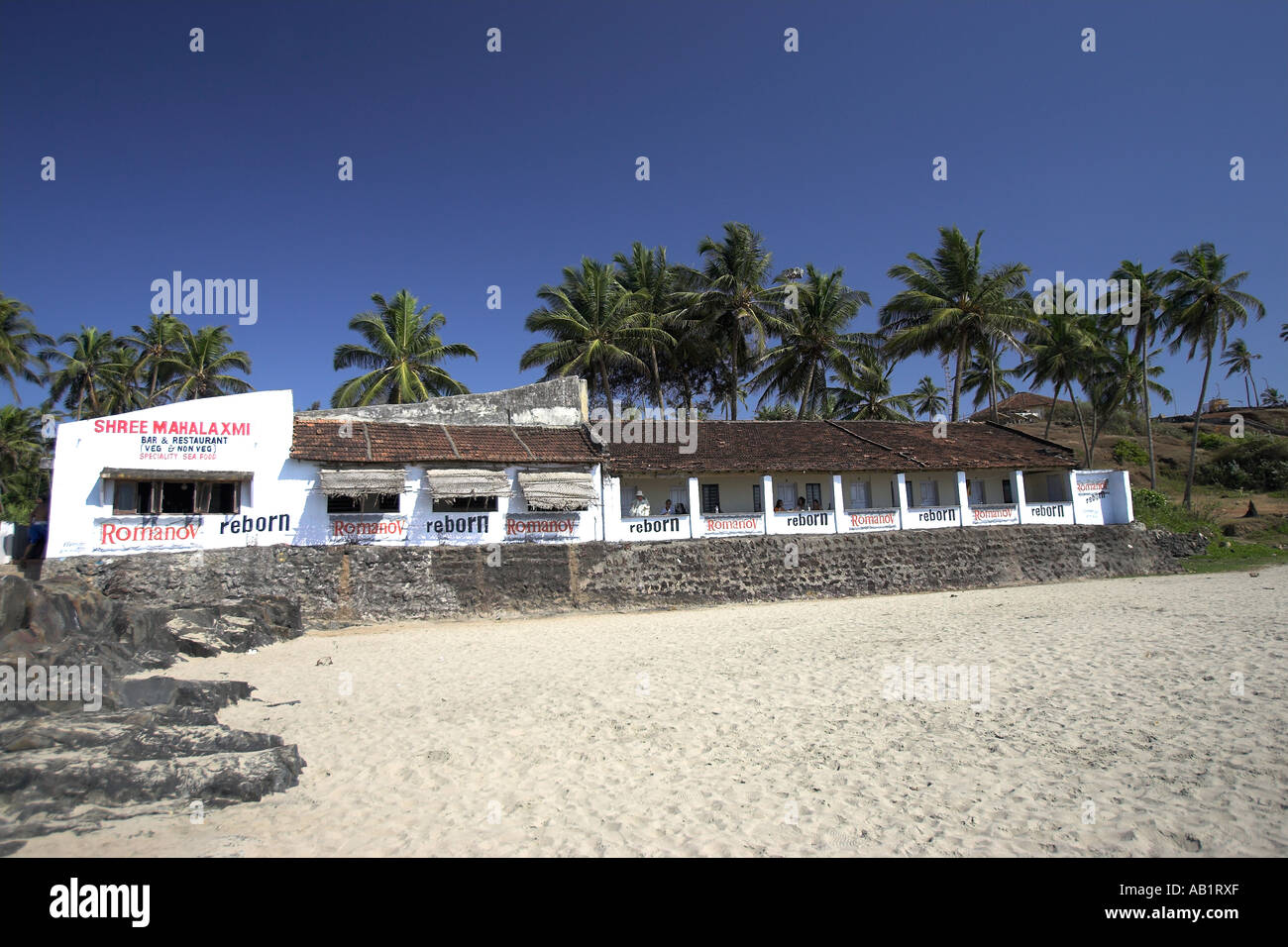 Shree Mahalaxmi Bar and Restaurant Vagator Beach Goa India Stock Photo ...
