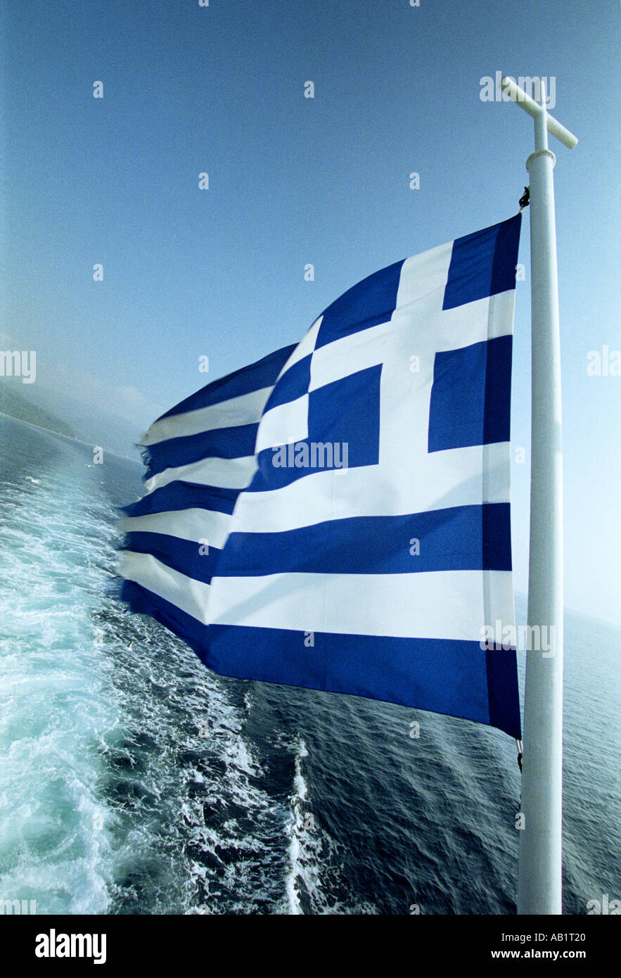 Greece National Flag Greek ferry mount Athos monks crest religion ...