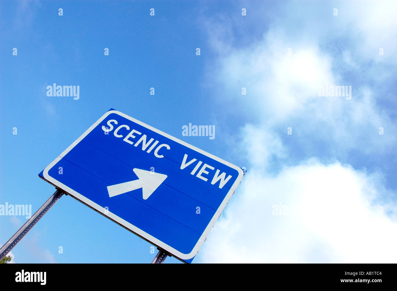 Scenic View for freeway travelers off ramp ahead in California America ...