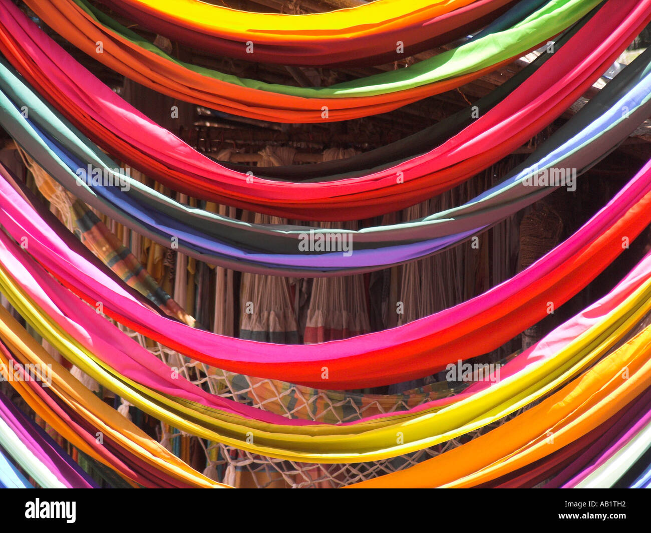 Display of colourful hammocks for sale Anjuna Goa India Stock Photo - Alamy