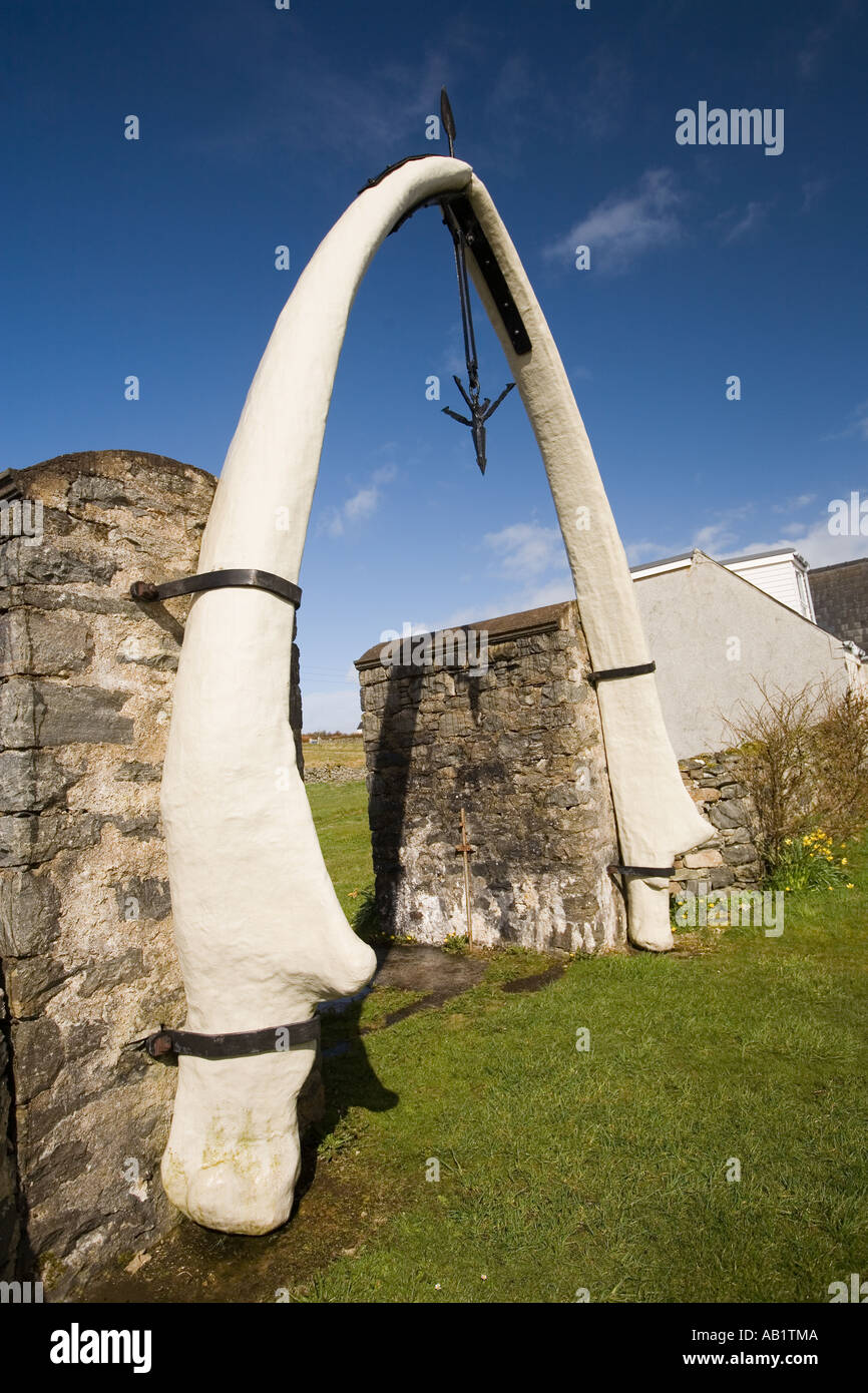 UK Scotland Western Isles Outer Hebrides Lewis Bragar arch formed by ...