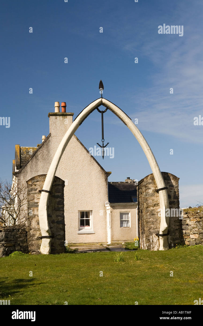UK Scotland Western Isles Outer Hebrides Lewis Bragar arch formed by ...