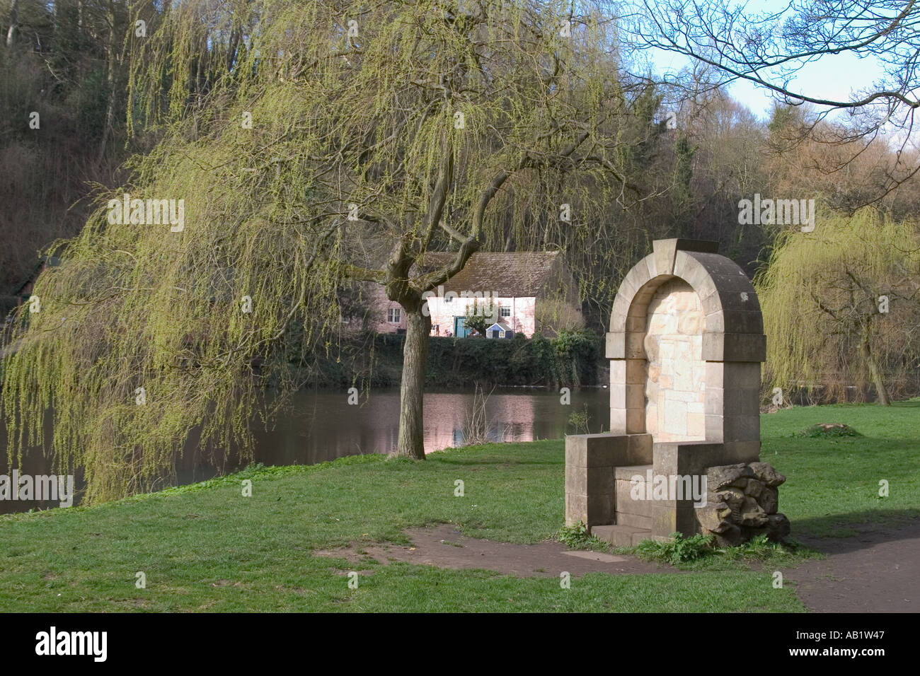 Durham riverside seat hi-res stock photography and images - Alamy
