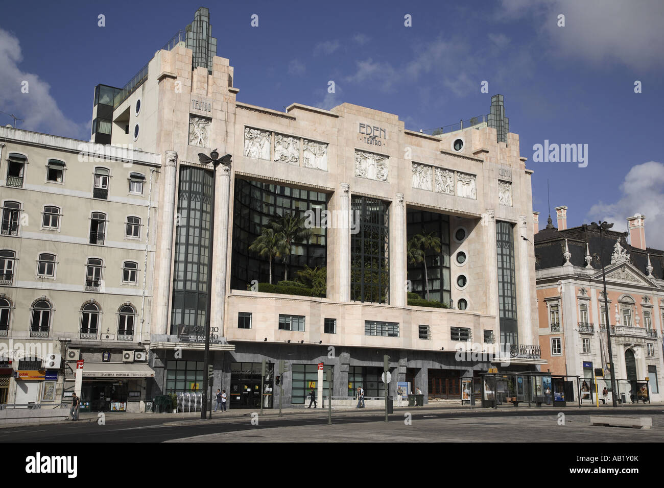 Eden Theatre in the Praca dos Restauradores Square, Lisbon, Portugal ...