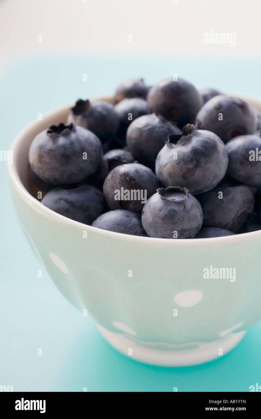 Fresh blueberries in light blue bowl FoodCollection Stock Photo - Alamy