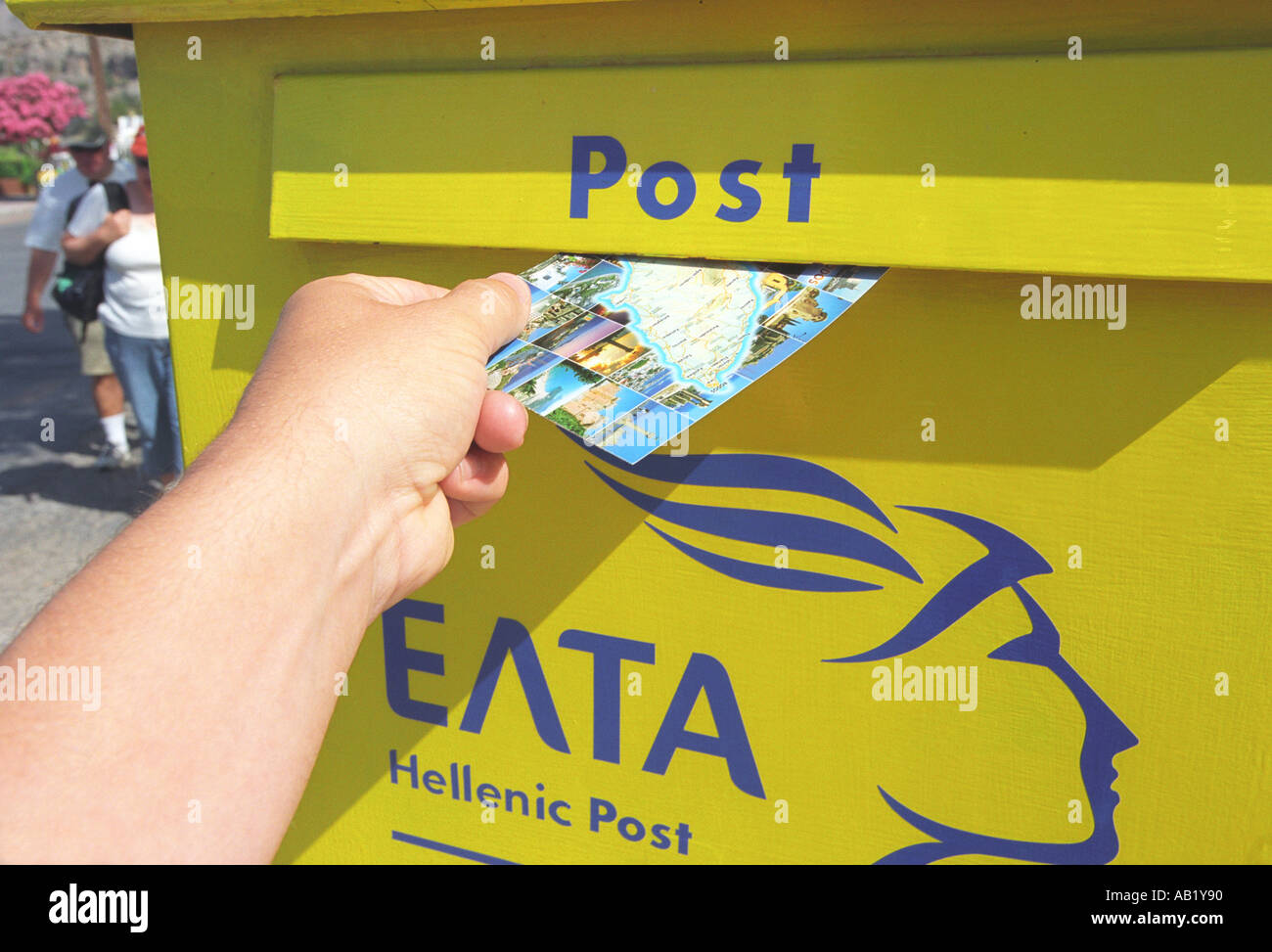 Postcard being posted Stock Photo - Alamy