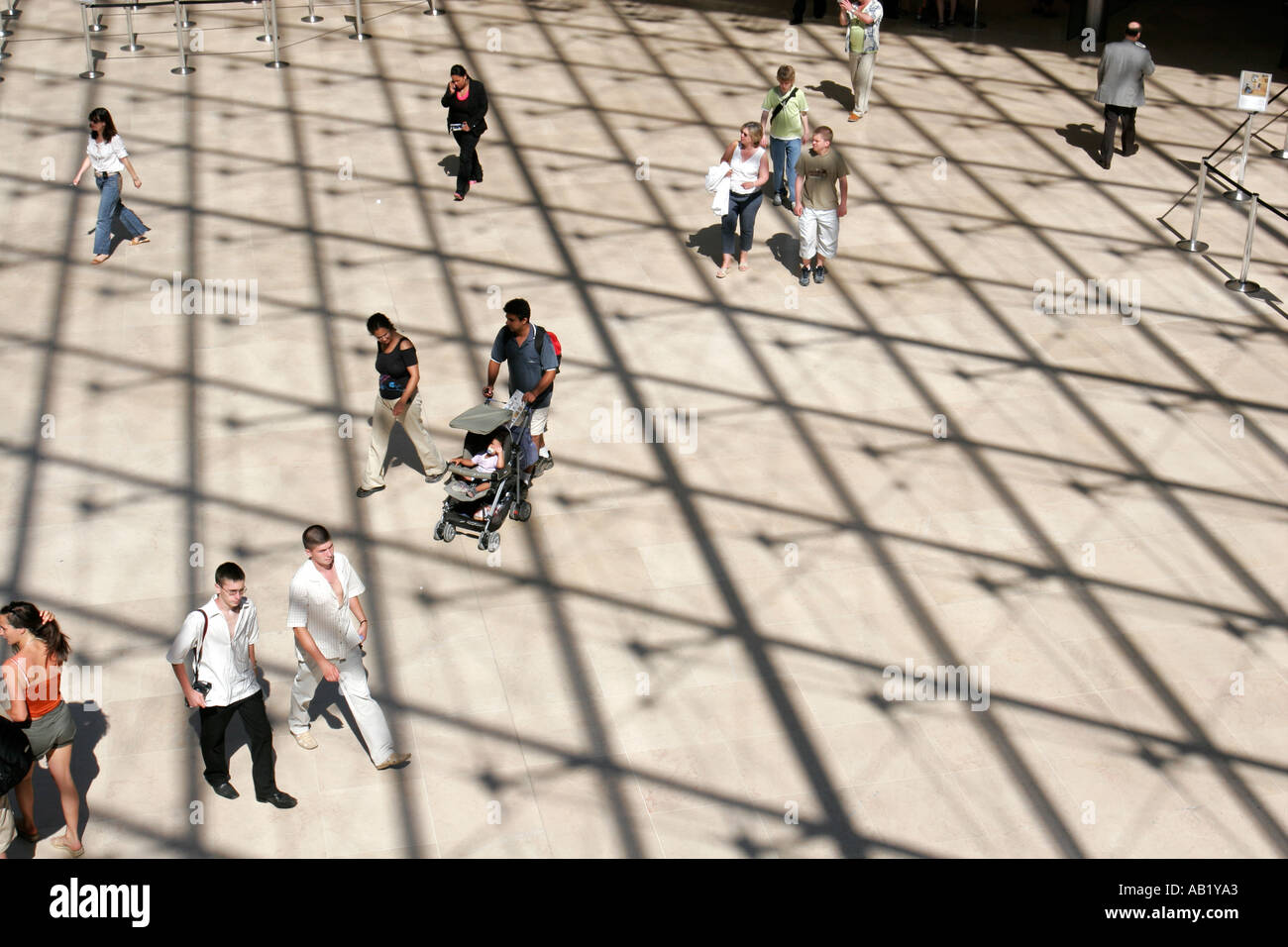 people inside the reception of the louvre Stock Photo - Alamy