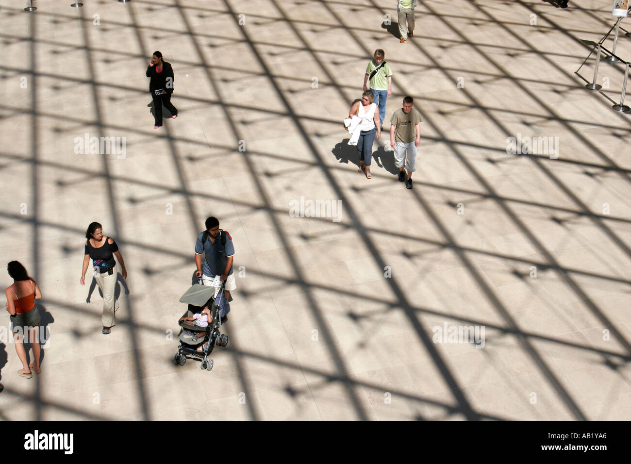 people inside the reception of the louvre Stock Photo - Alamy