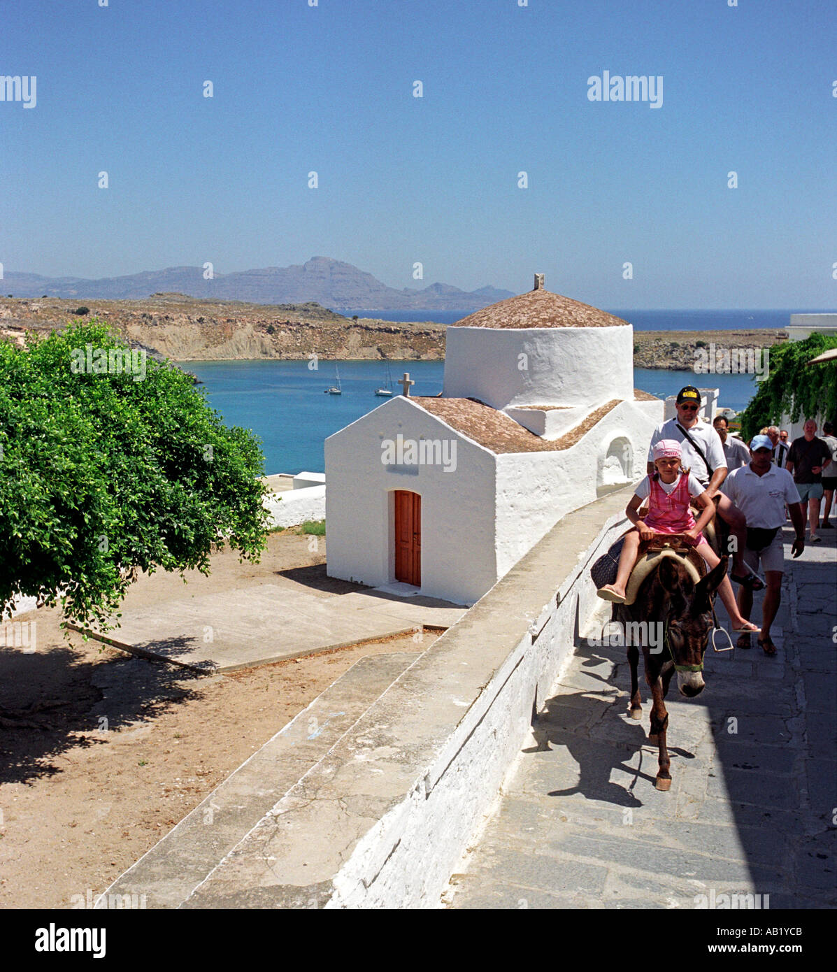 Village of Lindos on the Greek Island of Rhodes Stock Photo - Alamy