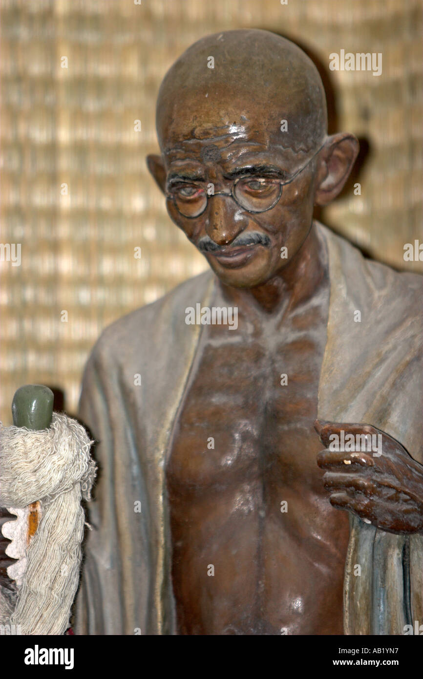 Mohandas Mahatma Gandhi statue Mani Bhavan Museum Bombay India Stock ...