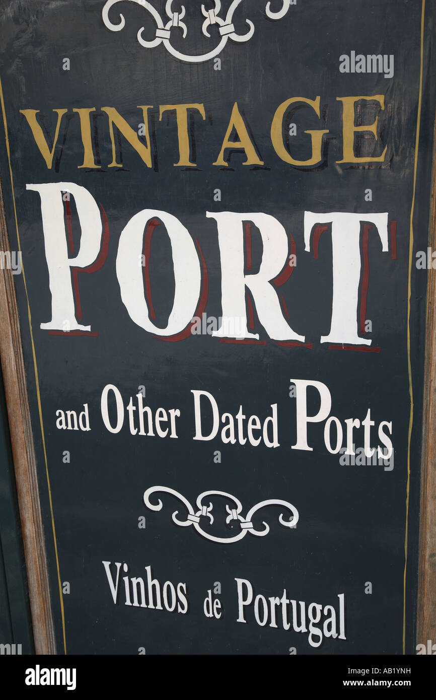 Vintage port wine shop sign hi-res stock photography and images - Alamy