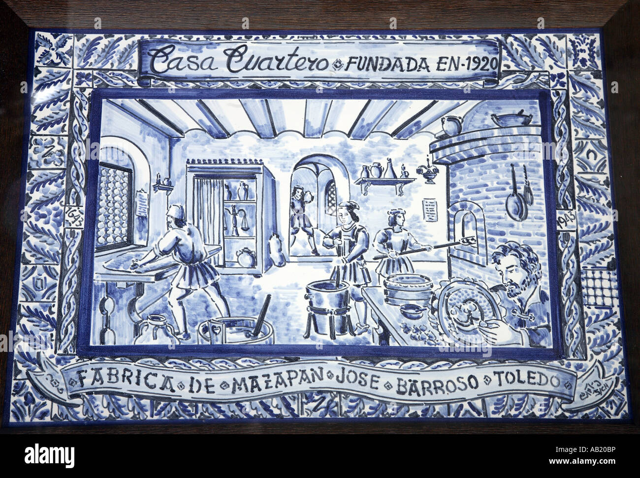 Typical Marzipan Products of Toledo painted onto tiles, Castile La ...