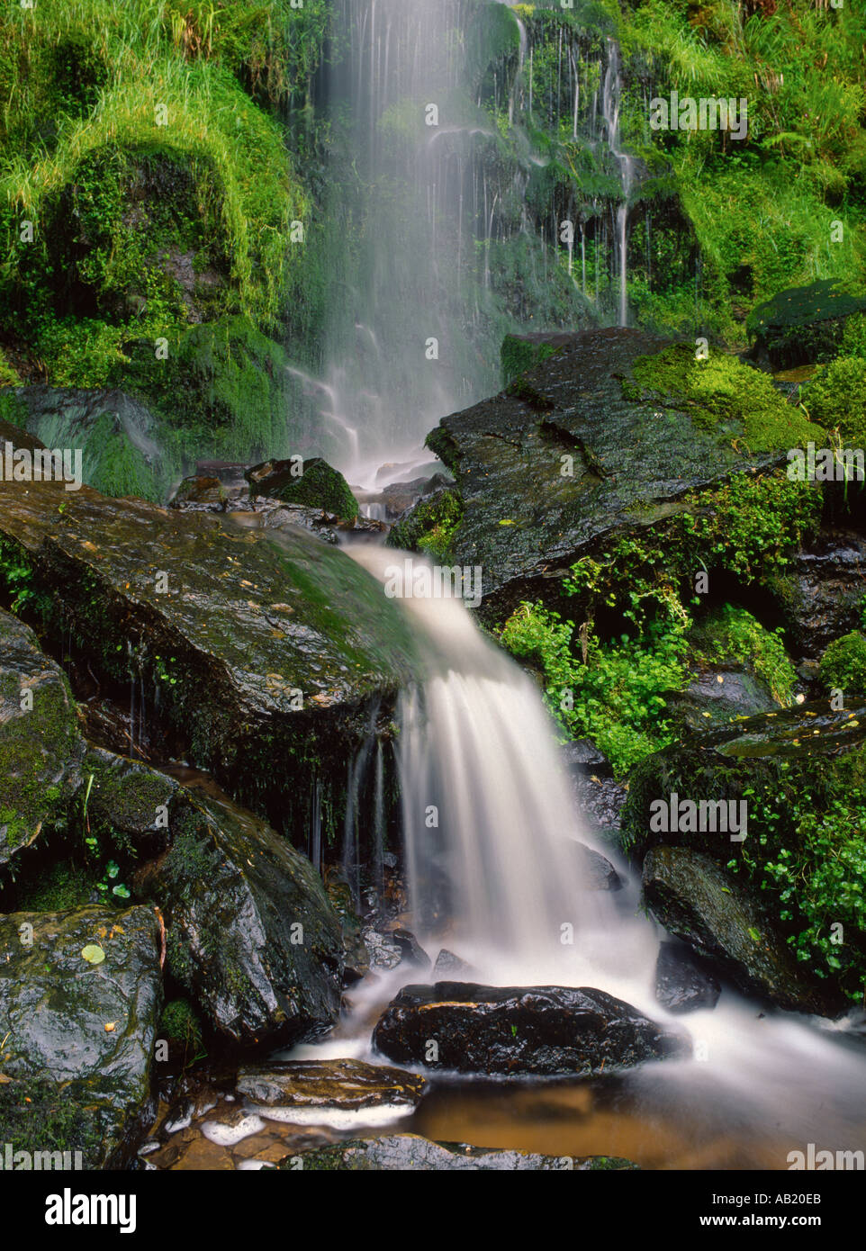 Mallyan Spout waterfall near Goathland Yorkshire Moors England UK Stock ...