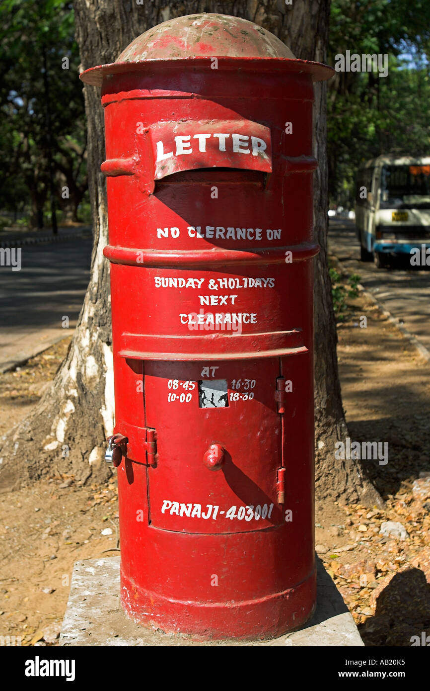 Old fashioned letter box Panjim Goa Stock Photo - Alamy