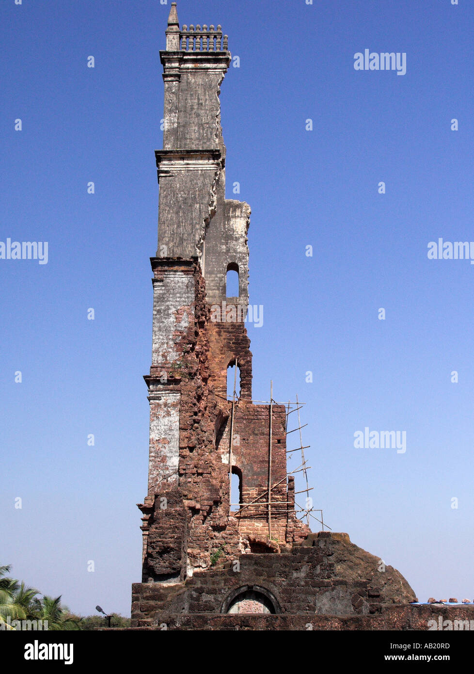 All that remains of the tower of the Church of St Augustine Old Goa ...