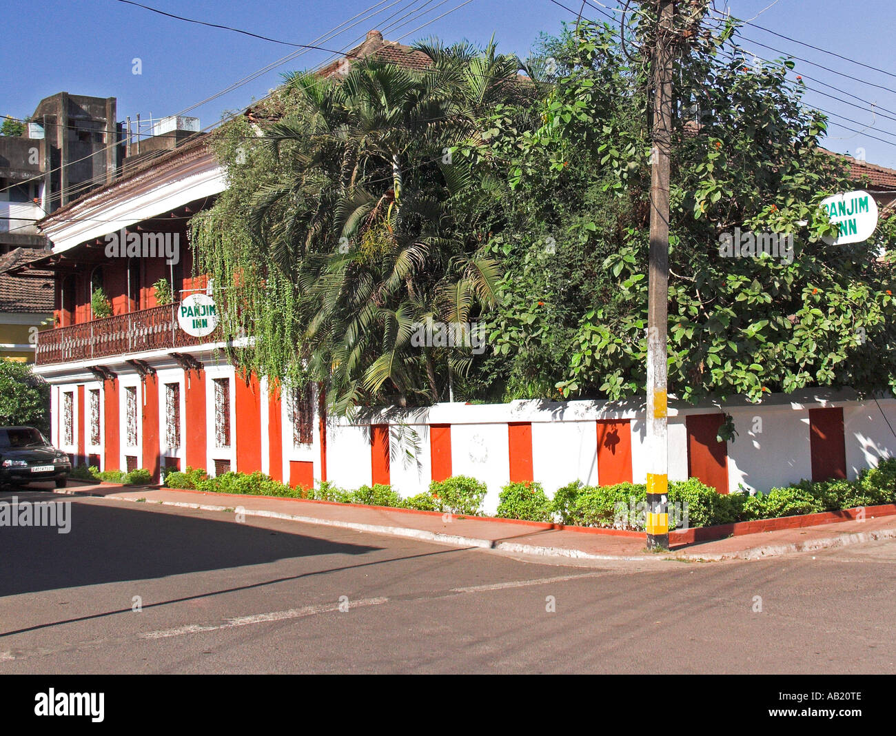 Popular colonial hotel Panjim Inn Fontainhas Panjim Goa India Stock ...