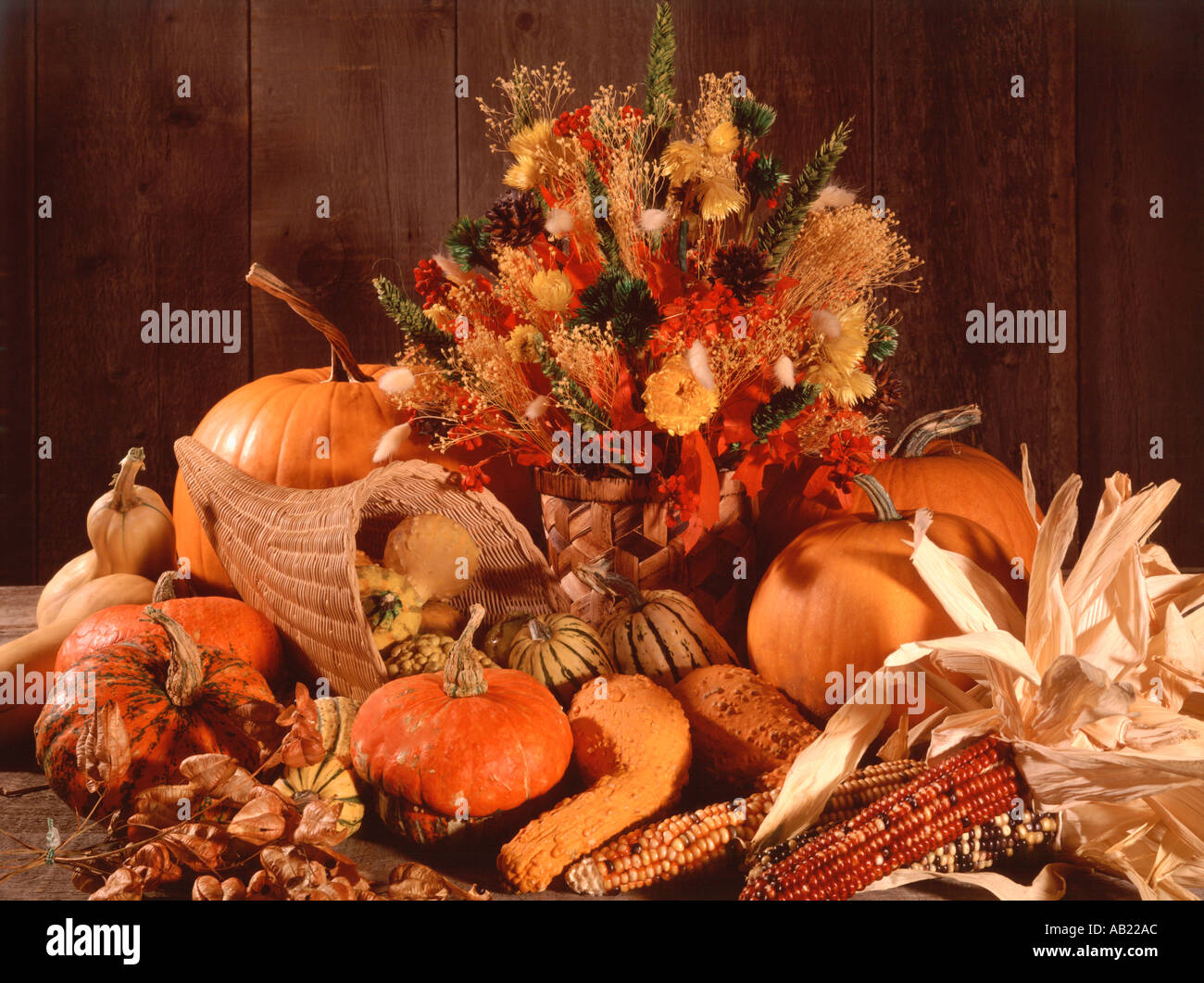 Harvest still life with old barnwood background Stock Photo - Alamy