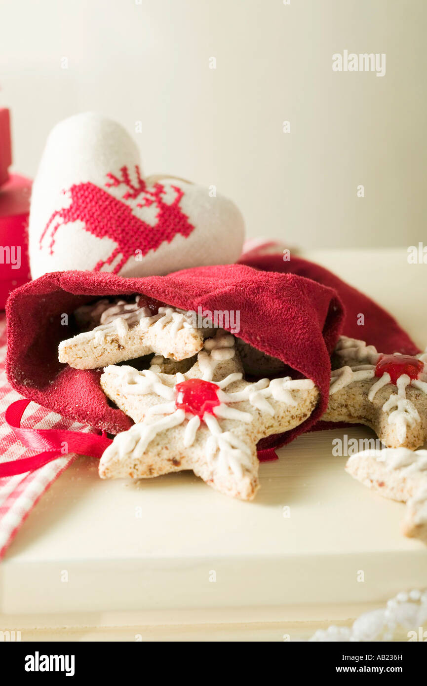 Christmas star biscuits to give as a gift FoodCollection Stock Photo ...