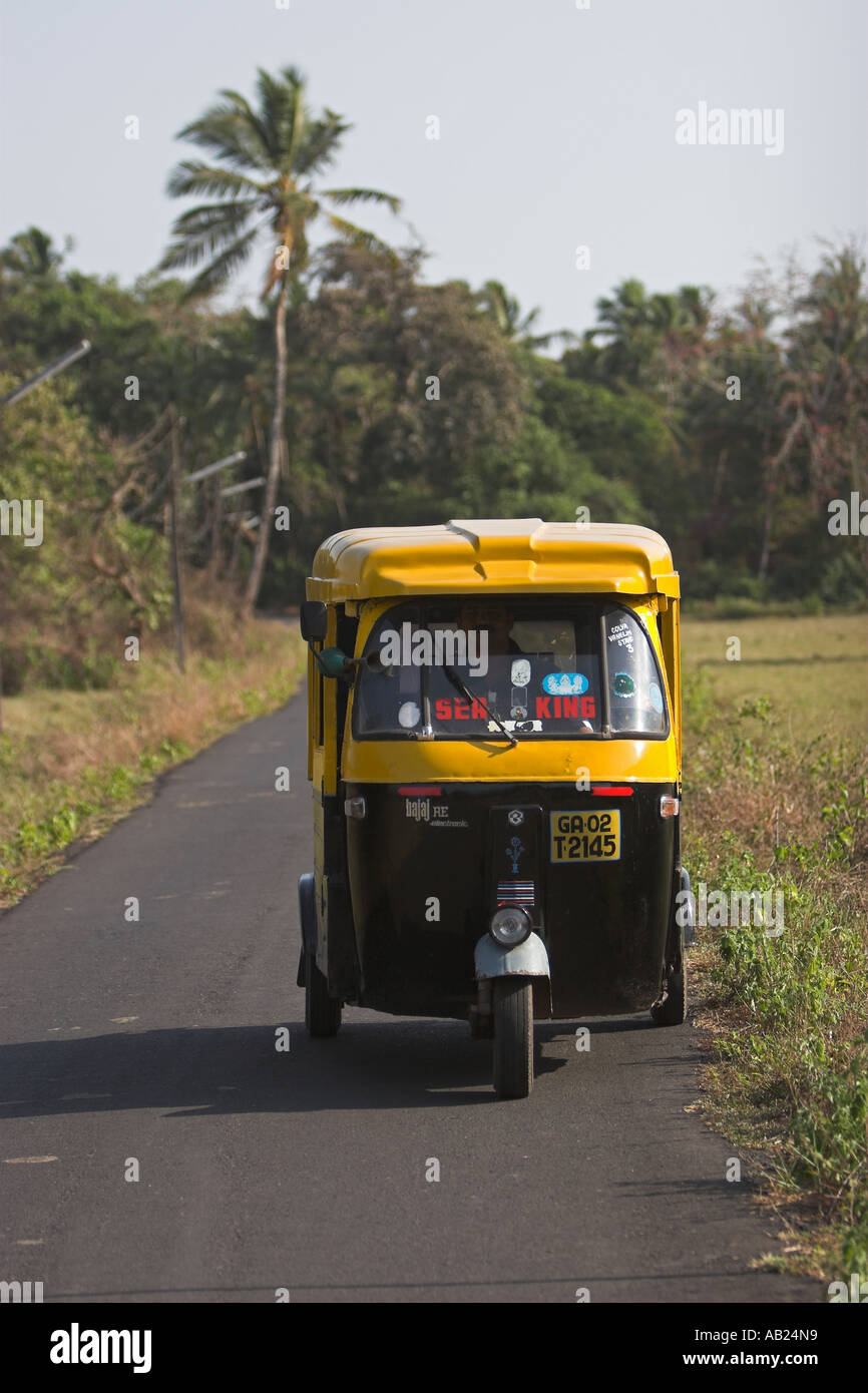 Auto rickshaw tuk tuk taxi in countryside Goa India Stock Photo - Alamy