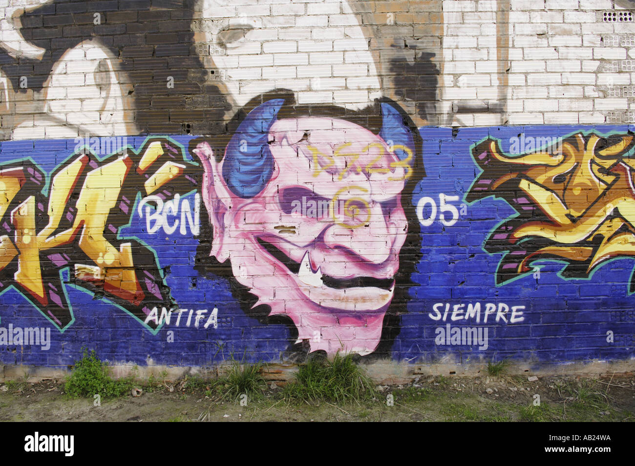 graf graffiti male man face eye demon devil evil monster negative ...