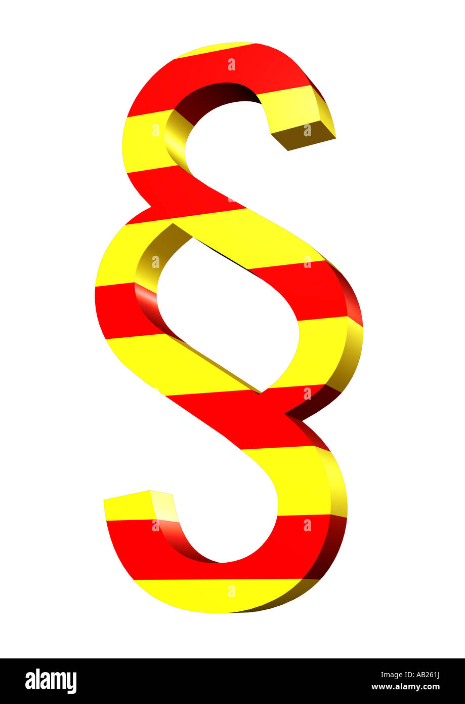 Paragraf sign with ensign colors Paragraphenzeichen in Landesfarben ...