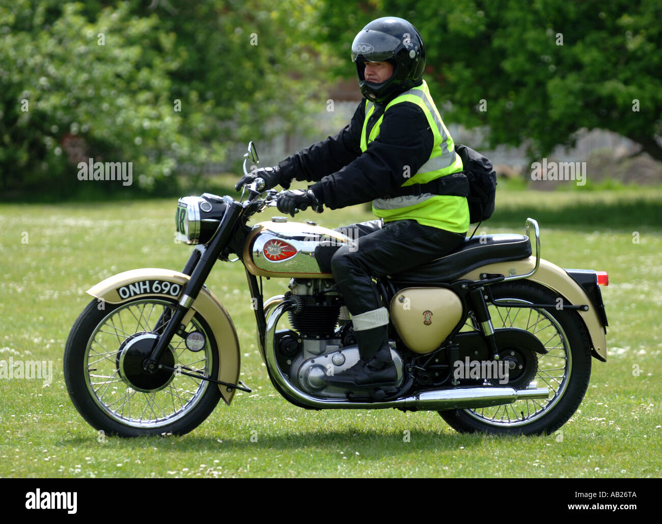 Vintage BSA motorcycle, Britain UK Stock Photo - Alamy
