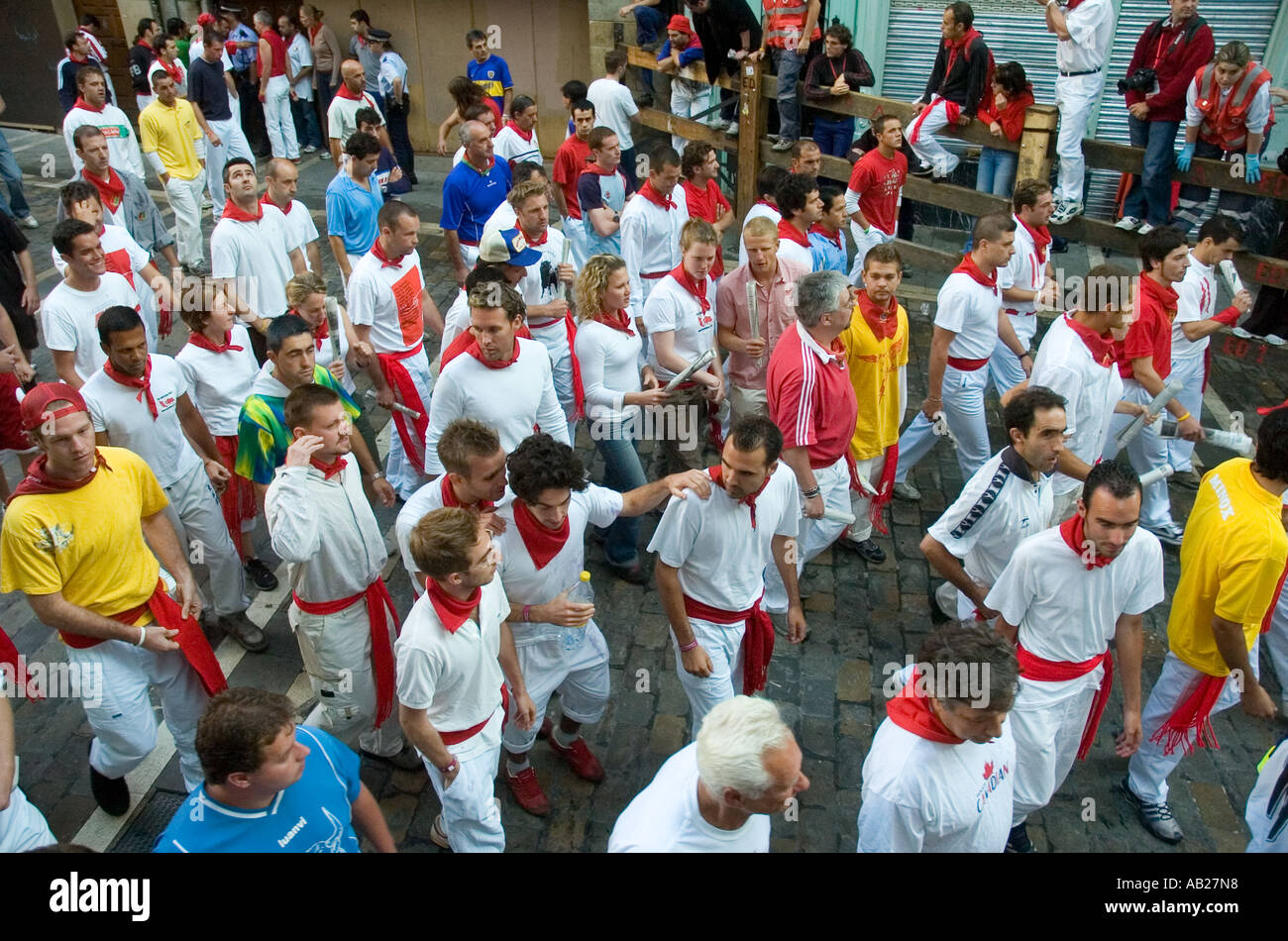 Fiesta de San Fermin, Pamplona, Navarra, Spain Stock Photo - Alamy