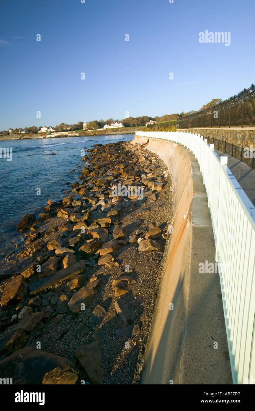 The Cliff Walk Cliffside Mansions of Newport Rhode Island Stock Photo ...