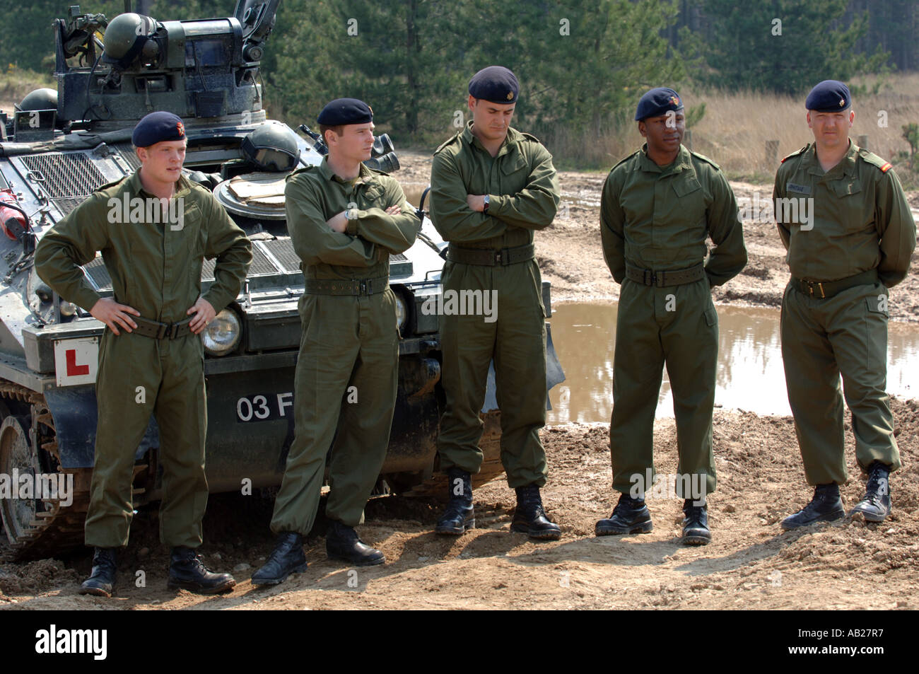 Soldiers during tank training at "The Armour Centre" at Bovington in ...